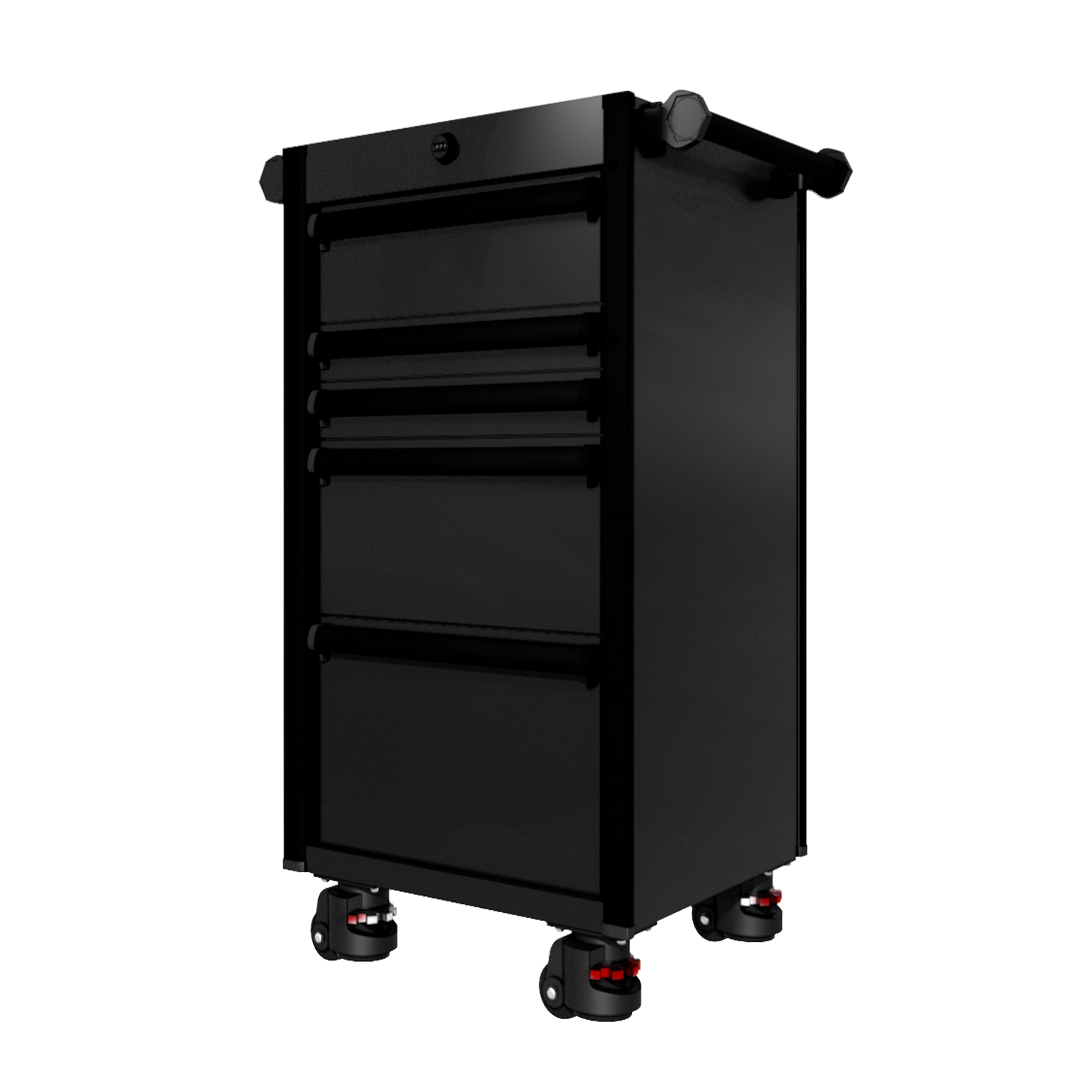 CORE Tollboxes 22 Series - 5 Drawers - Black Handles - Foot Casters